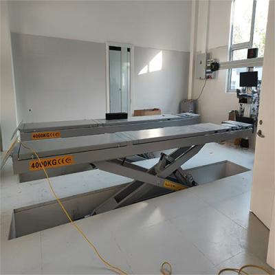 China 4000kg Capacity Automotive Scissor Lift For Car SUV Truck Alignment for sale