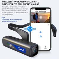 China Wifi Headset 4K Camera Sport Action Camera Mini Wearable Camera Support Wifi Multi-Frame Video Recording for sale