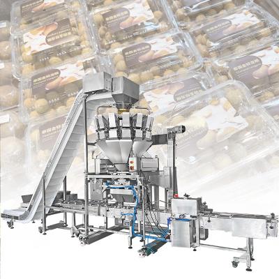 China 14 Head Automatic Multihead Weigher Fresh Food Vegetable Fruit Plastic Bag Packaging Machine for sale