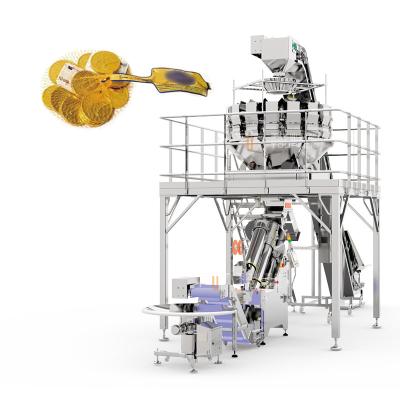 China Gold Coin Chocolate Mesh Net Bag Packaging Machine 50BPM Speed Clipping Machine for sale