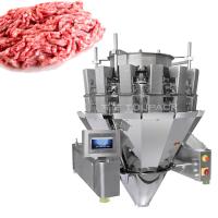 China 14 Head Screw Weigher 2.0KW 410kg Minced Pork Fresh Meat Weighing And Packing Machine for sale