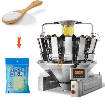 China Touch Screen 5-200g X 0.5 Accuracy Multihead Weigher For White Granulated Sugar Packing Machine for sale