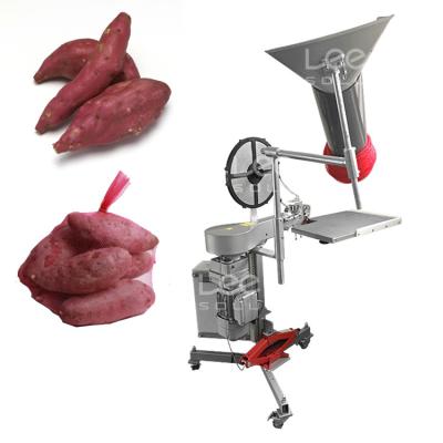 China Semi Automatic Citrus Net Bag Packaging Machine Sweet Potato Orange Mesh Bag Fruit Package Machine for sale
