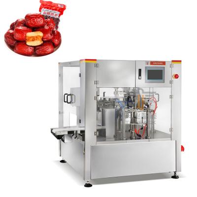 China Automatic Rotary Bag Filling And Sealing Machine for Doypack Premade Stand Up Pouch Red Jujube for sale