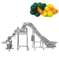 China Semi Auto Potato Onion Vegetables Packing Machine Net Mesh Bag Packaging Machine for sale