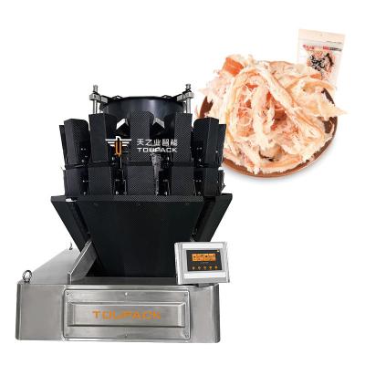 China Automatic Beef Meat Pork Poultry Sausages Sticky Food Packing Machine With MultiHead Weighing Sealing Packaging Machine for sale