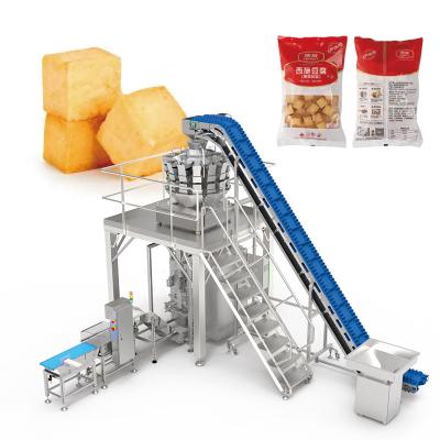 China 2kg Frozen Food Packaging Machinery Multihead Weighing Frozen Beef Chicken Accurate Weighing And Packaging Machine for sale