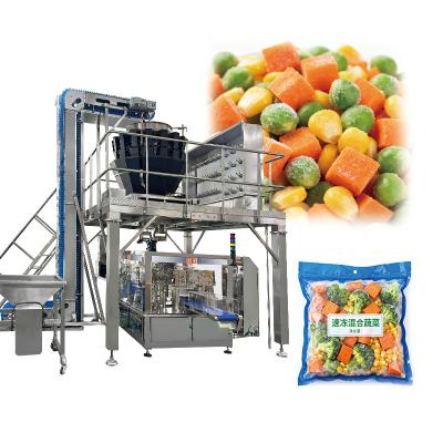 China 1kg 2kg Chicken Poultry Nuggets wings Meat Premade Pouch Multihead Weigher Stand up Pouch Rotary Fill Seal Packing Machine for sale