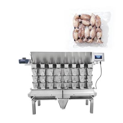 China Irregular Material Weighing Packing Solution Sticky Products Seafood Weighing and Packaging Line for sale