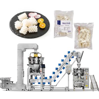 China Frozen Vegetable Salad Packing Premade Bag Machine Automatic Zip Lock Pre-made Filling Machine With Frozen Shrimp Zipper Pouch for sale