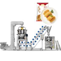 China Frozen Vegetable Salad Packing Premade Bag Machine Automatic Zip Lock Pre-made Filling Machine With Frozen Shrimp Zipper Pouch for sale