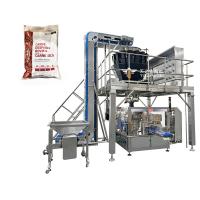 China Customized Efficient Dehydrated Beef Nuggets Quantitative Bagging Packaging Machine Ready to Eat Food Beef Multihead Weigher for sale
