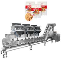 China Long Strip Snack Food Weighing Hard Candy Packing Machine Fried Dough Twist Packaging Machine Zipper Bag Pillow Packing Machine for sale