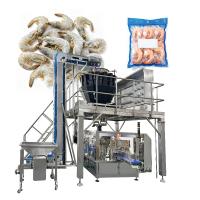 China 500g 1kg Full Automatic Frozen food Premade Bag Pouch Packaging System frozen prawns Packing Machine for sale