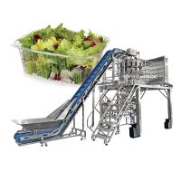 China Automatic Salads And Fruit Packaging Line With Multihead Weigher Tray Sealing Machine For Ready Meals for sale