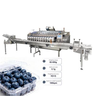 China Auto Blueberry Frozen Vege Salad Vegetable Packing Machine Cherry Tomatoes Vegetable Weighing And Packing Machine for sale