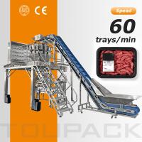 China High Speed Meat Tray Packaging Machine with Screw Multihead Weigher for Fresh & Processed Meat for sale