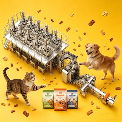 China Automatic Pet Food Packing Machine Multi Ingredient Weighing System for Kibble & Freeze Dried Food for sale