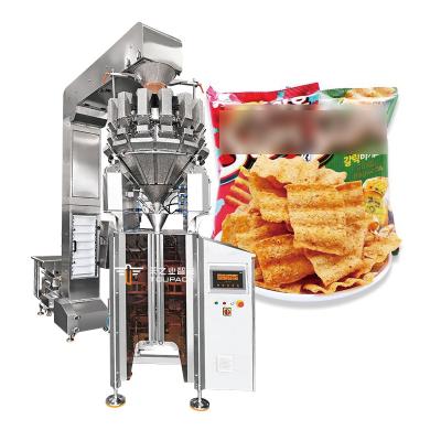China Automatic VFFS Packaging Machine For Food Packaging With Multihead Weigher 20-200 Packs Per Minute High Accuracy Weighing System for sale