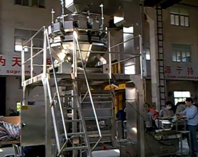 China 60WPM 5.0L Vegetable Salad Packaging Machine , Conveyor Packing Machine MultiHead for sale