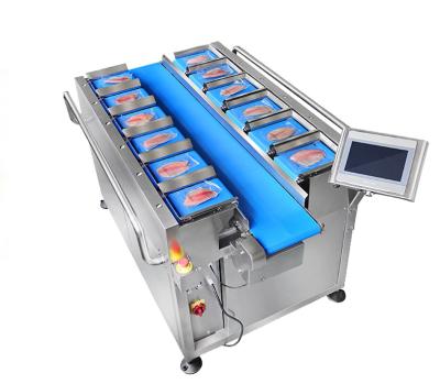 China 7'' 10'' Touch Screen 12 Belts Multi Weighing Machine For Mango Fruits for sale