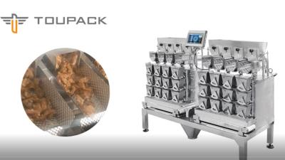 China MCU Control Multi Head Weigher For Cooked Meat Filling Fast Food 50 Bag / Min for sale