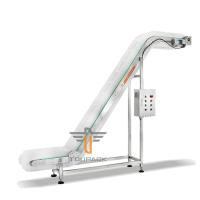 China 20m/min Nuts Packing Machine Food Grade Cherry Tomato Stainless Steel Swan Neck Tilting Conveyor for sale