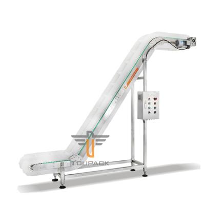 China 20m/min Nuts Packing Machine Food Grade Cherry Tomato Stainless Steel Swan Neck Tilting Conveyor for sale