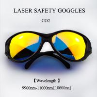 China CO2 Laser Safety Goggles Glasses Eyewear Black frame 9900nm-11100nm clear protective glassess for sale