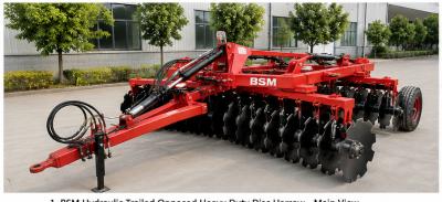 China Hydraulic Trailed Opposed Heavy Duty Disc Harrow for 60-160HP Tractors for sale