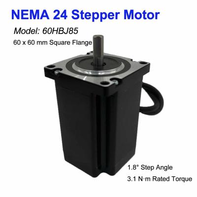 China 60HBJ85 Hybrid Stepper Motor NEMA24 With 3.1N·M Torque Output for sale