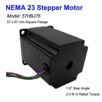 China 57HBJ76 Hybrid Stepper Motor NEMA23 With 2.3N·M Torque Output / 57mm Square Flange for sale