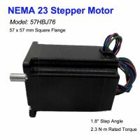 China 57HBJ76 Hybrid Stepper Motor NEMA23 With 2.3N·M Torque Output / 57mm Square Flange for sale