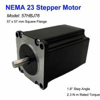 China 57HBJ76 Hybrid Stepper Motor NEMA23 With 2.3N·M Torque Output / 57mm Square Flange for sale