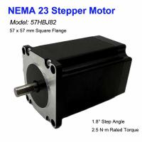 China 57HBJ82 NEMA23 Hybrid Stepper Motor With 2.5N·M Torque Output / 57mm Square Flange for sale