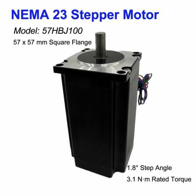 China 57HBJ100 NEMA23 Stepping Motor 2 Phase Hybrid Type Stepper Motor With 3.1N·M Torque Output for sale