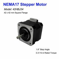 China 42HBJ34 NEMA 17 Stepping Motor , Hybrid Stepping Motor With 0.31N·m Torque Output for sale