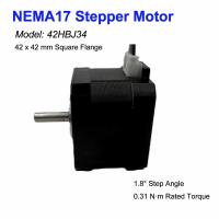 China 42HBJ34 NEMA 17 Stepping Motor , Hybrid Stepping Motor With 0.31N·m Torque Output for sale