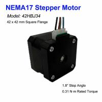 China 42HBJ34 NEMA 17 Stepping Motor , Hybrid Stepping Motor With 0.31N·m Torque Output for sale