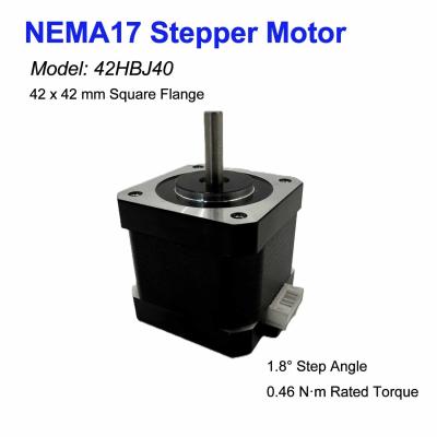 China 42HBJ40 Hybrid Stepper Motor NEMA17 With 0.46N·M Torque Output / 1.8° Step Angle for sale