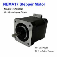 China OEM ODM 42HBJ48 NEMA 17 Stepping Motor 2 Phase With 42mm Square Flange for sale