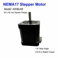 China OEM ODM 42HBJ48 NEMA 17 Stepping Motor 2 Phase With 42mm Square Flange for sale
