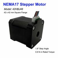 China OEM ODM 42HBJ48 NEMA 17 Stepping Motor 2 Phase With 42mm Square Flange for sale