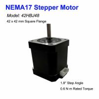 China OEM ODM 42HBJ48 NEMA 17 Stepping Motor 2 Phase With 42mm Square Flange for sale