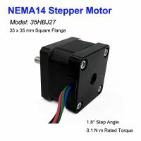 China 35HBJ27 NEMA 14 Stepper Motor Low Torque With 0.1N·m Torque Output / 35mm Square Flange for sale