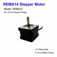China 35HBJ27 NEMA 14 Stepper Motor Low Torque With 0.1N·m Torque Output / 35mm Square Flange for sale