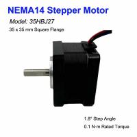 China 35HBJ27 NEMA 14 Stepper Motor Low Torque With 0.1N·m Torque Output / 35mm Square Flange for sale