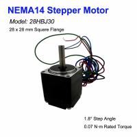 China 28HBJ30 NEMA11 Hybrid Stepper Motor With 0.07N·M Torque Output / 28mm Square Flange for sale