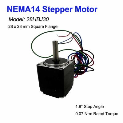 China 28HBJ30 NEMA11 Hybrid Stepper Motor With 0.07N·M Torque Output / 28mm Square Flange for sale