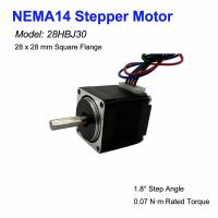 China 28HBJ30 NEMA11 Hybrid Stepper Motor With 0.07N·M Torque Output / 28mm Square Flange for sale